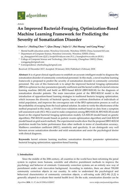 Pdf An Improved Bacterial Foraging Optimization Based Machine
