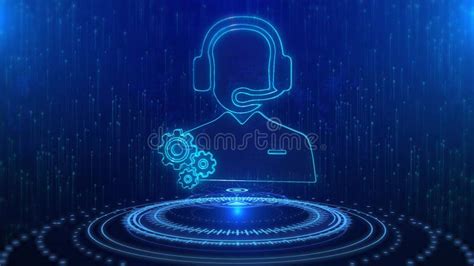 Technical Support Text Future Digital Technology Ai Cyber Space Deep Learning Background Stock