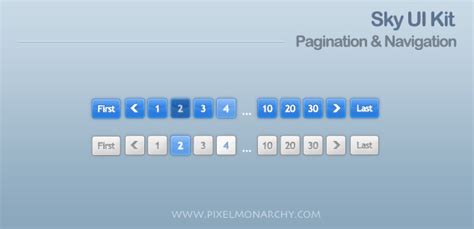 20 High Quality Free Psd Web Elements Navigation Bars And Pagination
