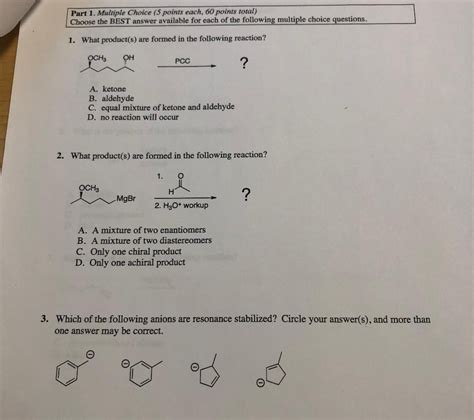 solved part 1 multiple choice 5 points each 60 points