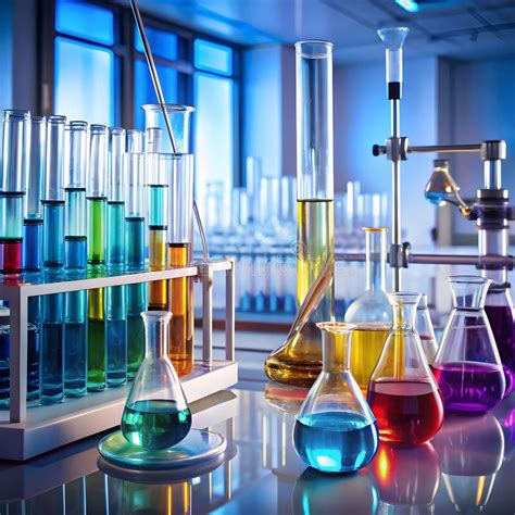 A Vibrant Laboratory Filled With Bubbling Test Tubes And Medical Equipment Showcasing The