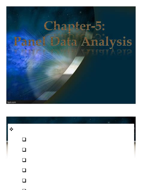 Chapter 5 Panel Data Analysis Pdf Ordinary Least Squares