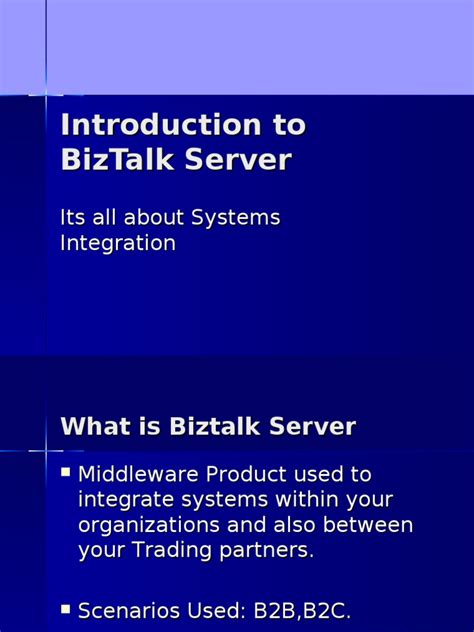 introduction to biztalk server pdf