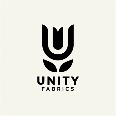 Stylized Black Tulip Unity Fabrics Minimalist Logo Playground