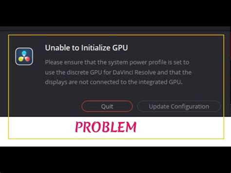 Unable To Initialize GPU Problem In Davinci Resolve Davinci Resolve Not Opening YouTube
