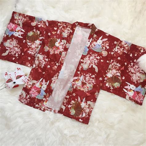 Flower Print Kimono Coat Japanese Traditional Haor Vicedeal