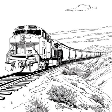 Freight Train Coloring Pages Free And Printable