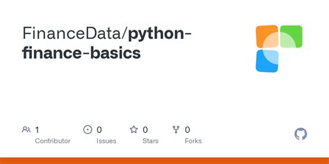 Github Financedatapython Finance Basics