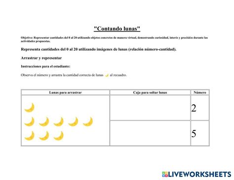 Contando Lunas Math Worksheets 8153670