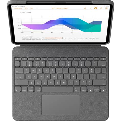 Logitech Combo Touch Case For Ipad Pro Th Th Gen Oxford Grey Jb Hi Fi