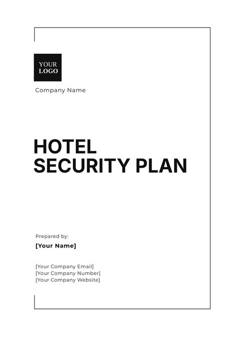 Free Security Plan Templates Editable And Printable