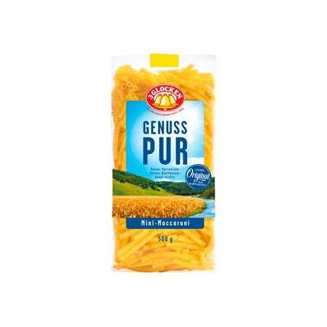 3 Glocken Genuss Pur Mini Maccaroni 500g - Lebensmittel-Versand.eu
