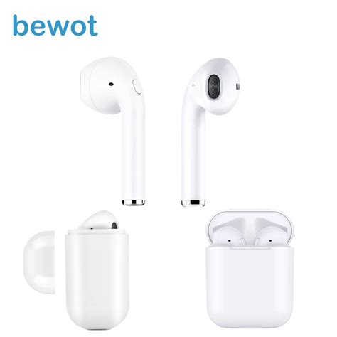 Bewot Tws Bluetooth Earphone True Wireless Headset Earpiece For Iphone Xiaomi Huawei Stereo