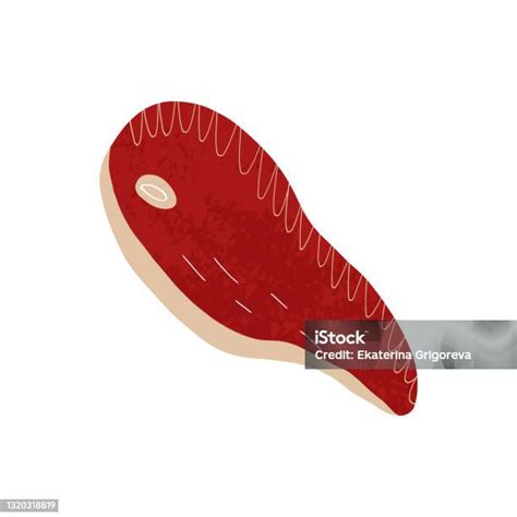 만화 쇠고기 또는 돼지 고기 스테이크 손으로 그린 음식은 질감과 고립 된 일러스트 건강한 생활방식에 대한 스톡 벡터 아트 및 기타 이미지 건강한 생활방식 건강한 식생활