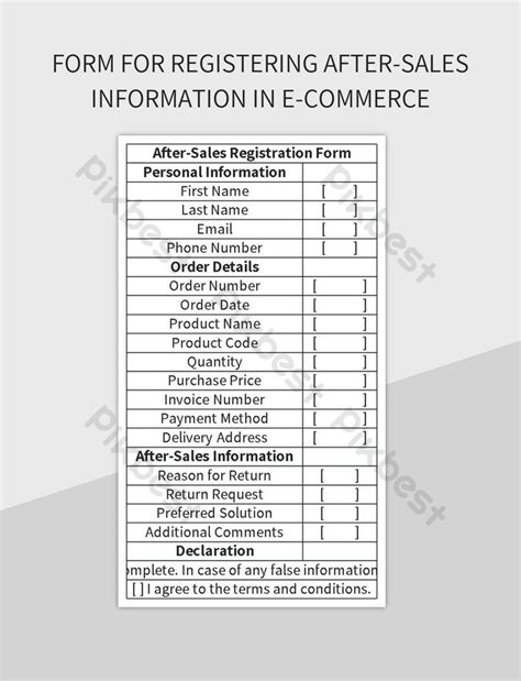 Optimizing After Sales Registration Form For E Commerce Success Excel