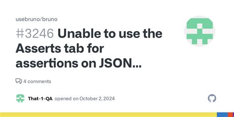 Unable To Use The Asserts Tab For Assertions On Json Response Body For