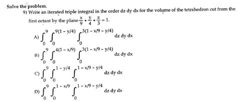 Solved Solve The Problem Write An Iterated Triple Chegg