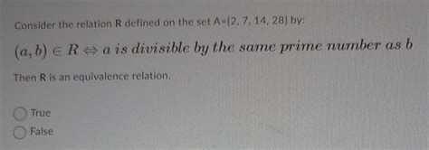 Solved Consider The Relation R Defined On The Set Chegg