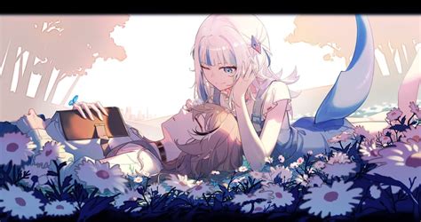 Gawr Gura Nanashi Mumei And Gawr Gura Hololive And More Drawn By Onecolo Danbooru