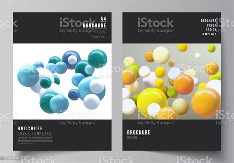 브로셔 전단지 레이아웃 소책자 커버 디자인 책 디자인 브로셔 커버를위한 A4 커버 모형 템플릿의 벡터 레이아웃 여러 가지 빛깔의