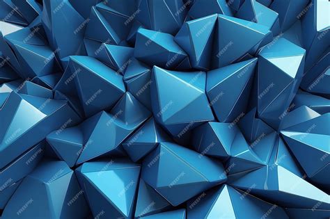 Premium Photo Abstract Blue Polygonal Spike
