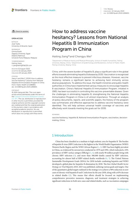 Pdf How To Address Vaccine Hesitancy Lessons From National Hepatitis