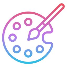 Color Palette Iconixar Outline Icon