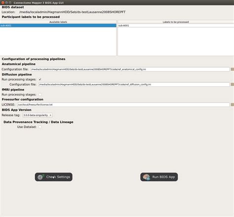 graphical user interface — connectome mapper 3