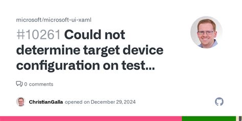Could Not Determine Target Device Configuration On Test Execution