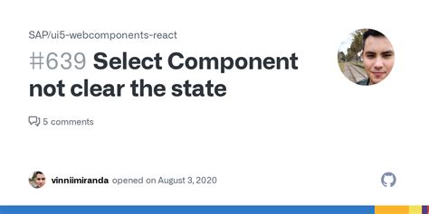 select component not clear the state · issue 639 · sap ui5