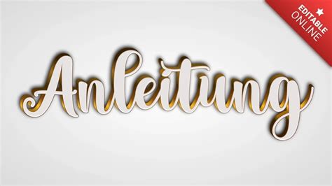 Anleitung | White Gold | Text Effect Generator