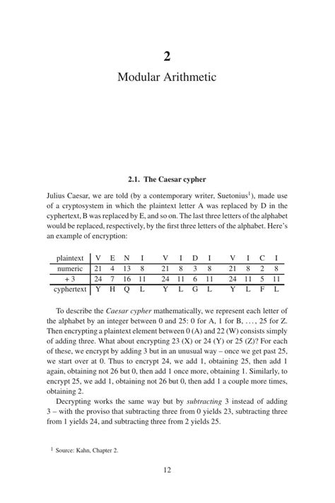 Modular Arithmetic Chapter A Cryptography Primer