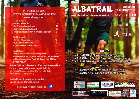 Alba Trail 7ème édition Toutes Les Infos