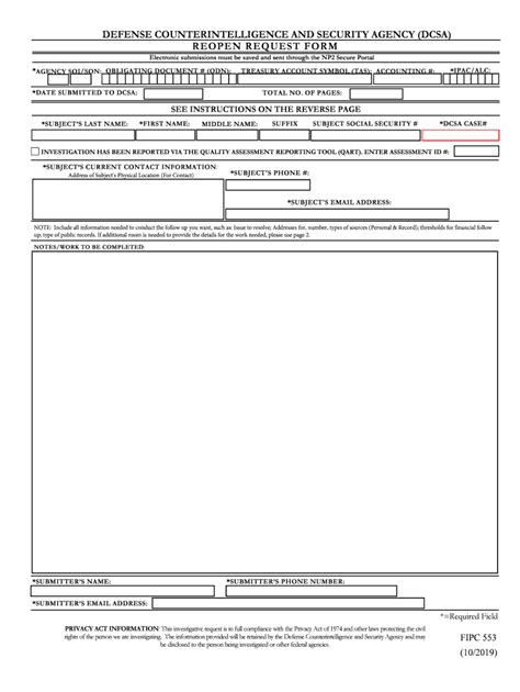 Fillable Online Fipc Form 553 10 2019 Reopen Request Fax Email Print Pdffiller