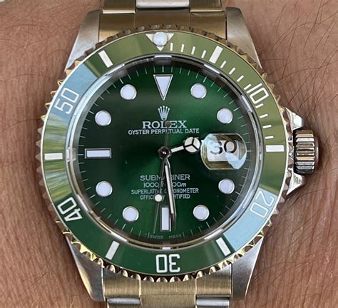 Ceramic Bezel Rolex Submariner 16610 40mm Green Dial Superior Green