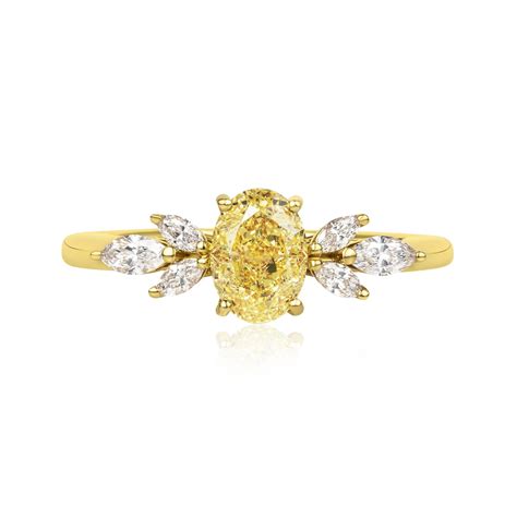 Yellow Oval Diamond Engagement Ring Pravins