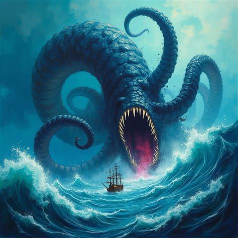 Shipwreck Gigantic Tentacle Monster Breaches The Oceans S