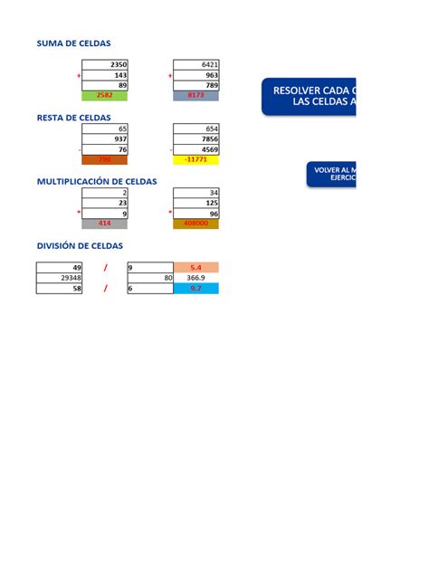 Ejercico Operaciones Basicas Excel Pdf