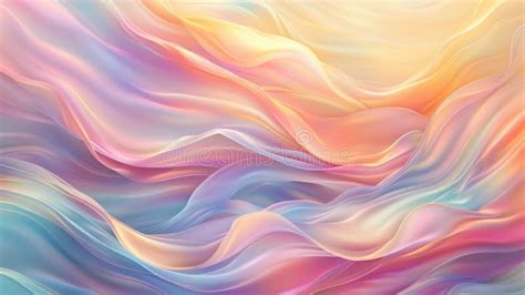 Soothing Abstract Waves In Pastel Colors With A Fluid Gradient Texture Ideal For A Tranquil