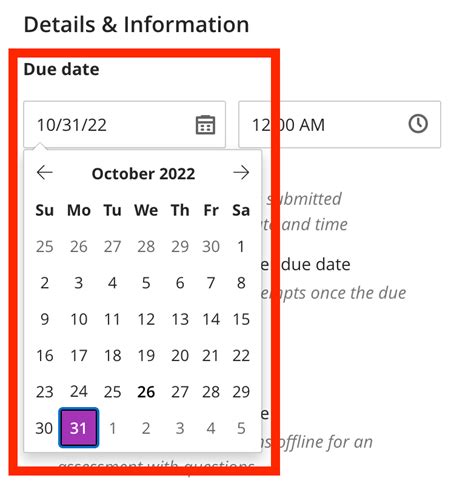 updating due dates in blackboard ultra