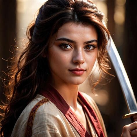 Premium Photo Smiling Athletic Woman Doing Arnis Exercise Sport Activity