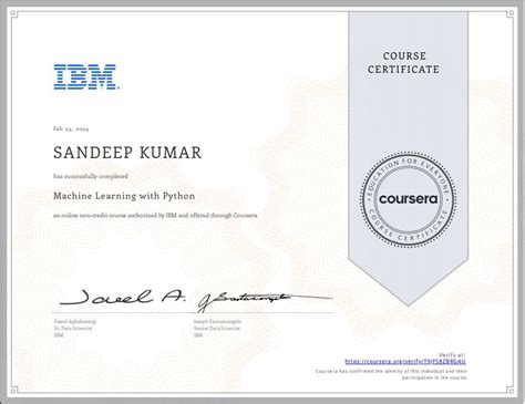 sandeep kumar on linkedin completed the machine learning with python