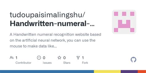 Github Tudoupaisimalingshuhandwritten Numeral Recognition A Handwritten Numeral Recognition