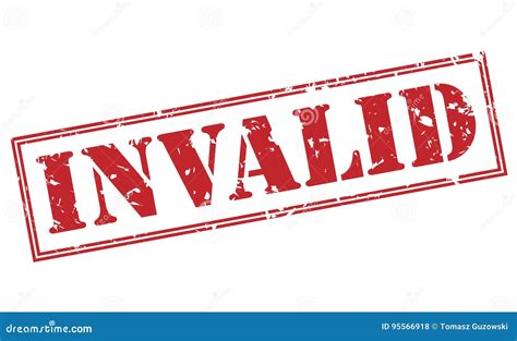 Invalid Red Stamp Royalty Free Stock Image 95566918