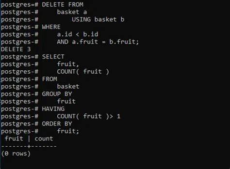 PostgreSQL DELETE USING GeeksforGeeks