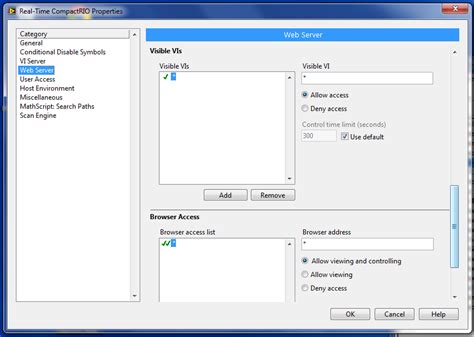 Web Browser Control Of Rt Vi Front Panel Requested Vi Is Not Loaded