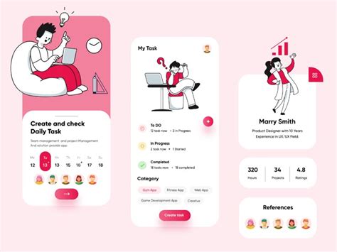 Task Management Mobile APP UX UI Design Ui Ux Design App Design Inspiration Ui Design