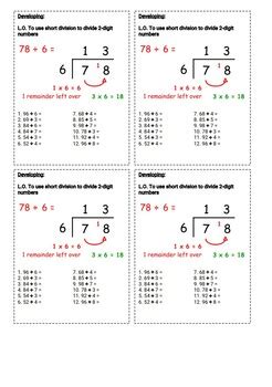 Short Division Bus Stop Method By Teachers Haven Us TPT