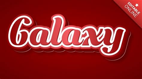 Galaxy | 3D With Red Gradient | Text Effect Generator