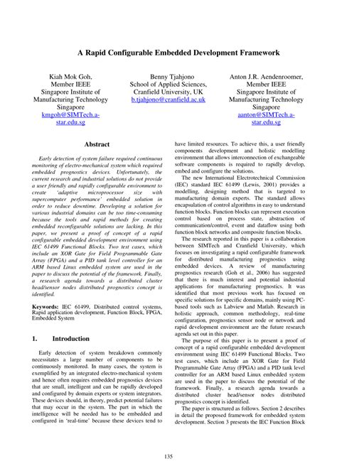 Pdf A Rapid Configurable Embedded Development Framework